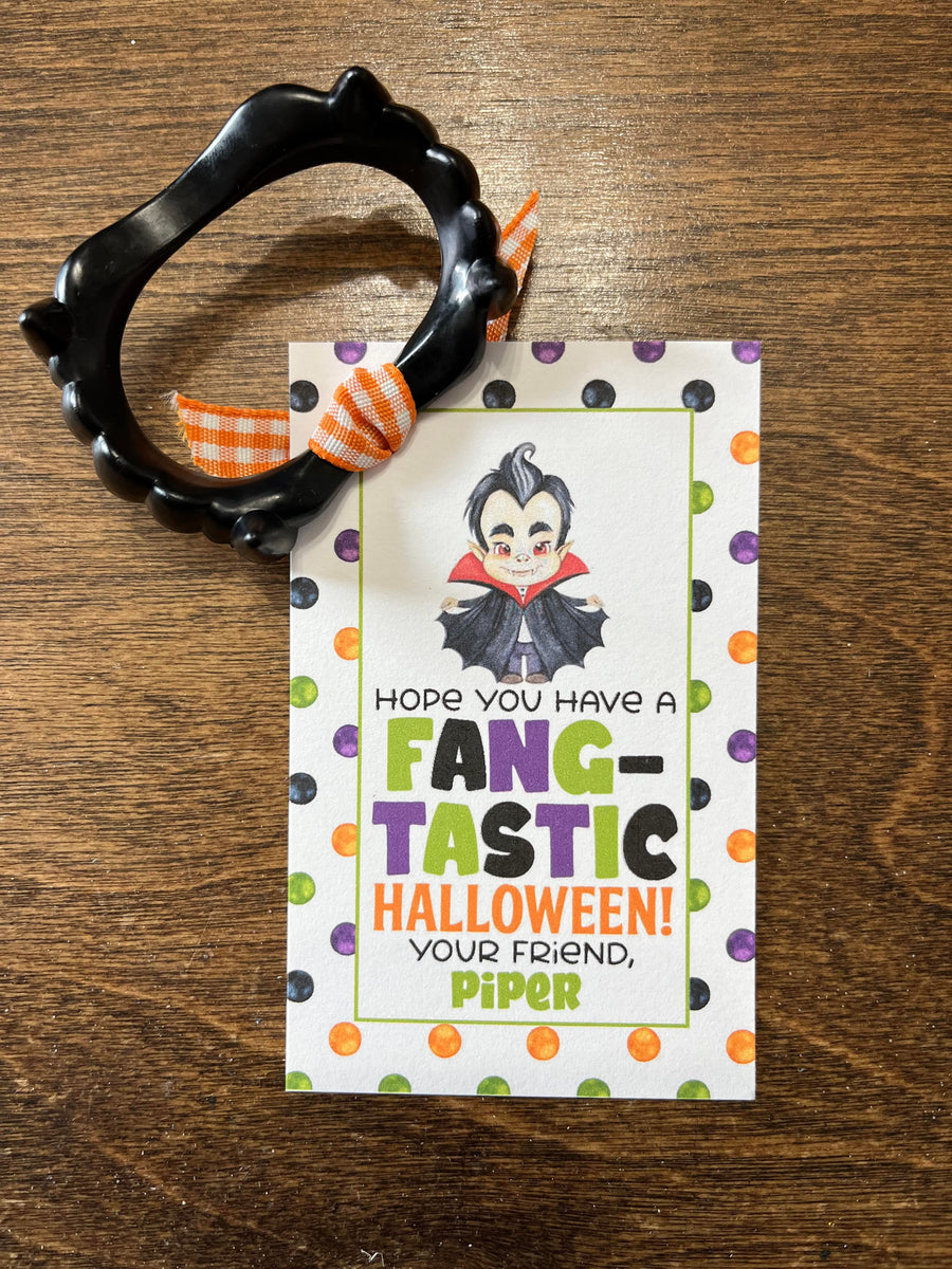 Fang-Tastic Vampire - Halloween Treat Tags – Paisley Pear Designs and ...