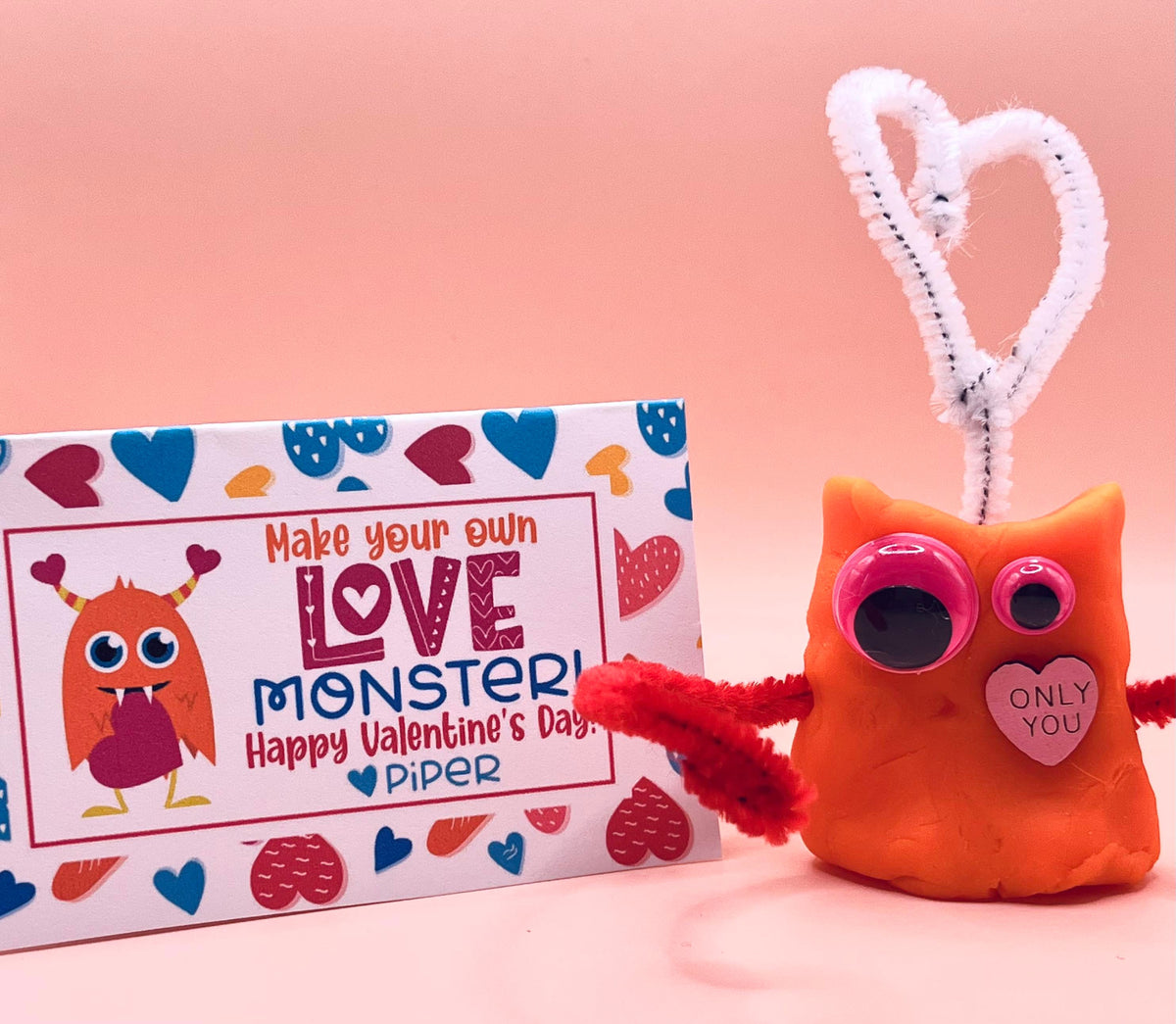Love Monster - Create Your Own - Play Doh - Valentine Tags – Paisley ...