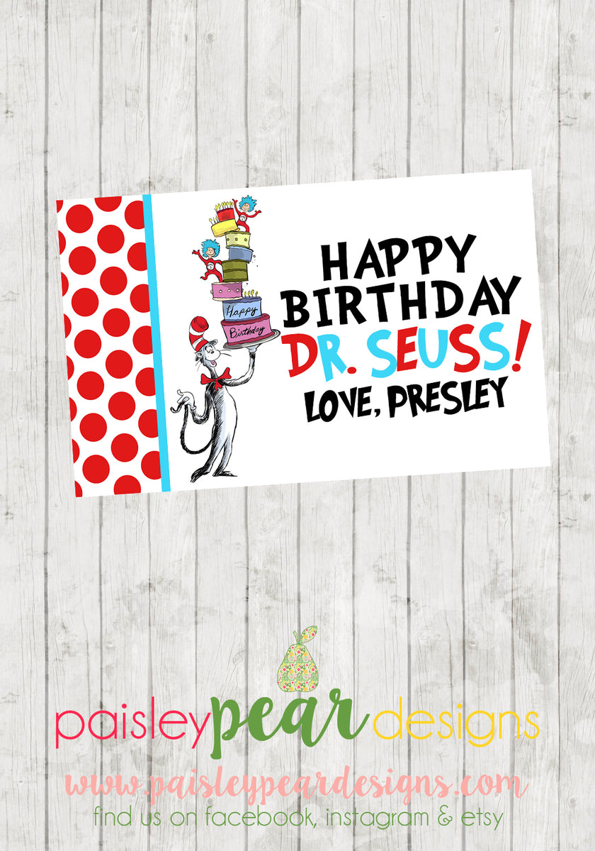 Dr. Seuss Treat Tags - Read Across America - Happy Birthday Tag ...