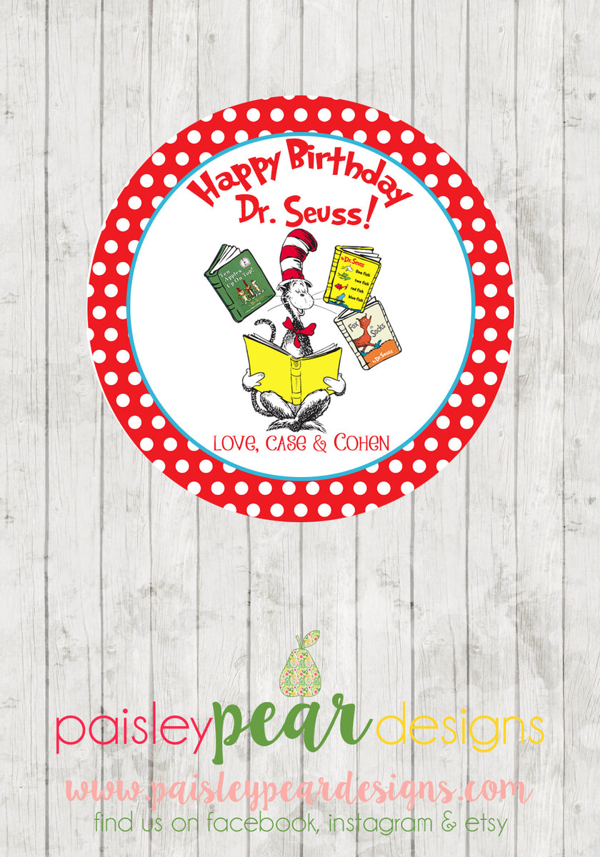 Dr. Seuss Treat Tags - Read Across America – Paisley Pear Designs and ...