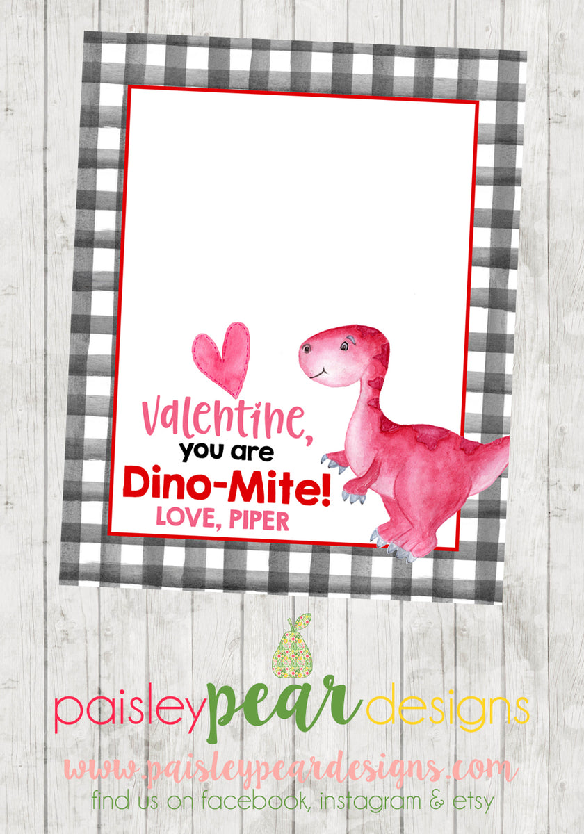 Dino-Mite - Valentine Tags – Paisley Pear Designs and Invites