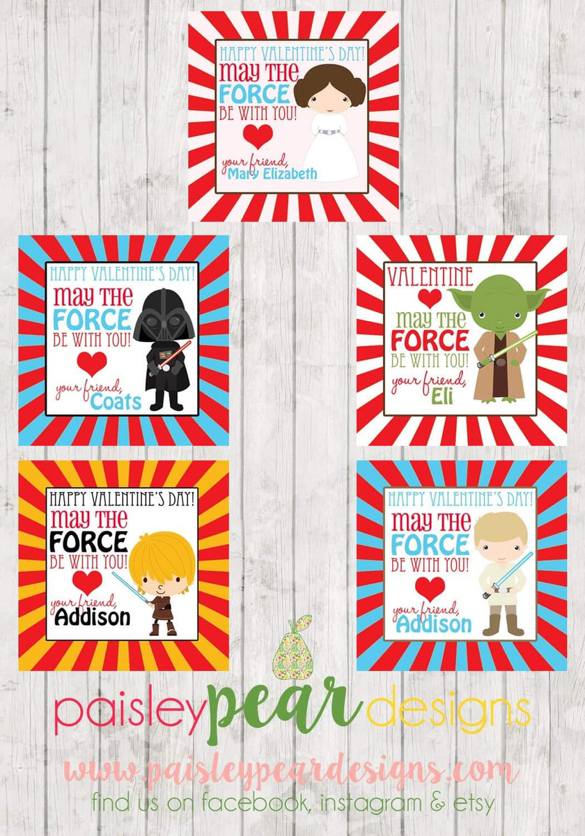 Star Wars Valentine - Treat Tags – Paisley Pear Designs and Invites