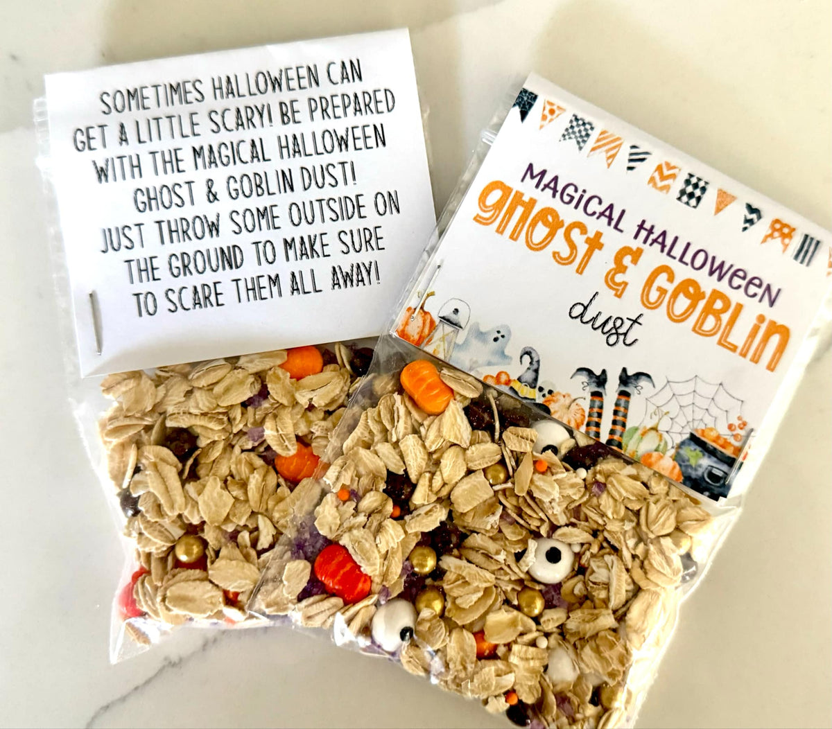 Magical Halloween Ghost & Goblin Dust - Halloween Treat Tag - Digital ...